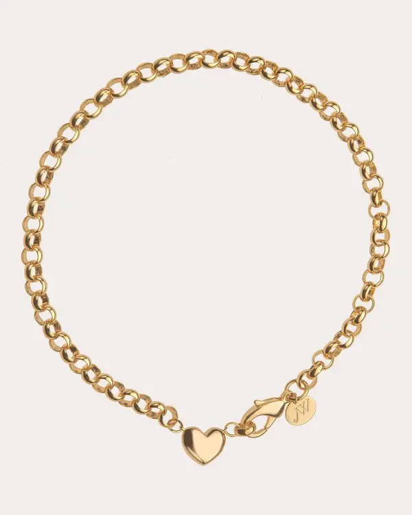 JANE WIN A Little Bit Of Love Rolo Chain Necklace - Gold