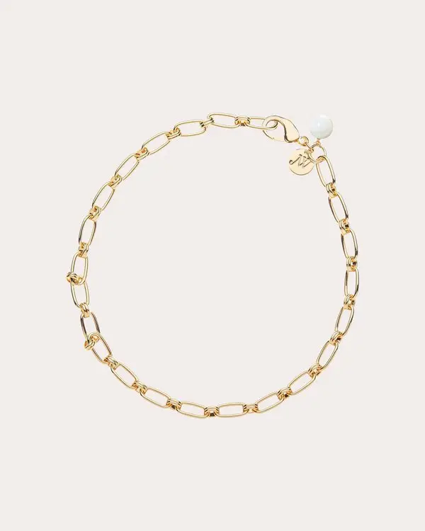 JANE WIN Mother Of Pearl Wheels Of Fortune Necklace - Gold