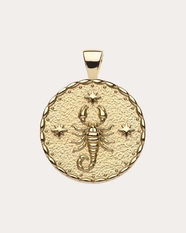 JANE WIN Scorpio Small Zodiac Coin Pendant Necklace