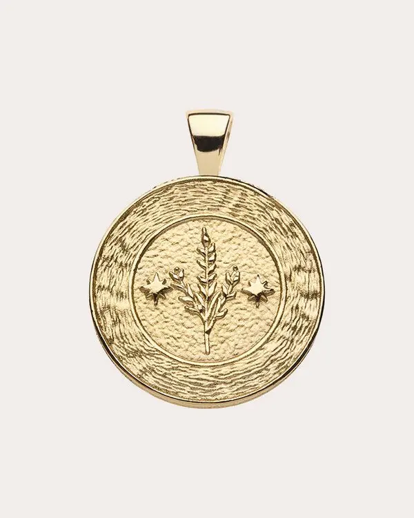 JANE WIN Small Zodiac Coin Pendant Necklace