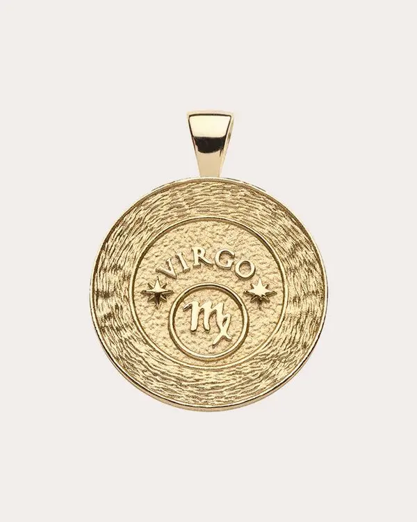 JANE WIN Small Zodiac Coin Pendant Necklace