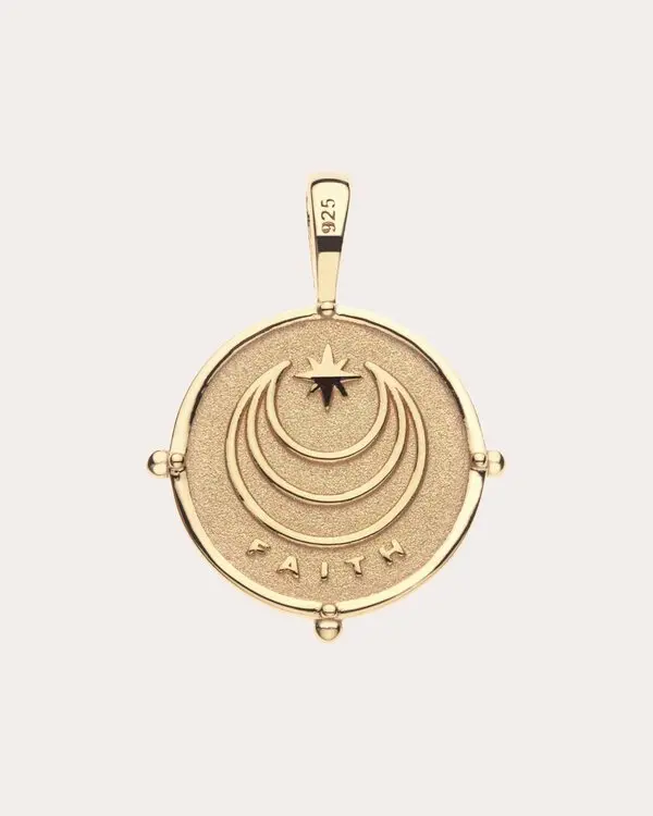 JANE WIN Faith Petite Coin Pendant Necklace