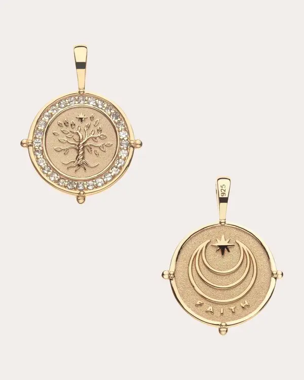 JANE WIN Faith Petite Coin Pendant Necklace