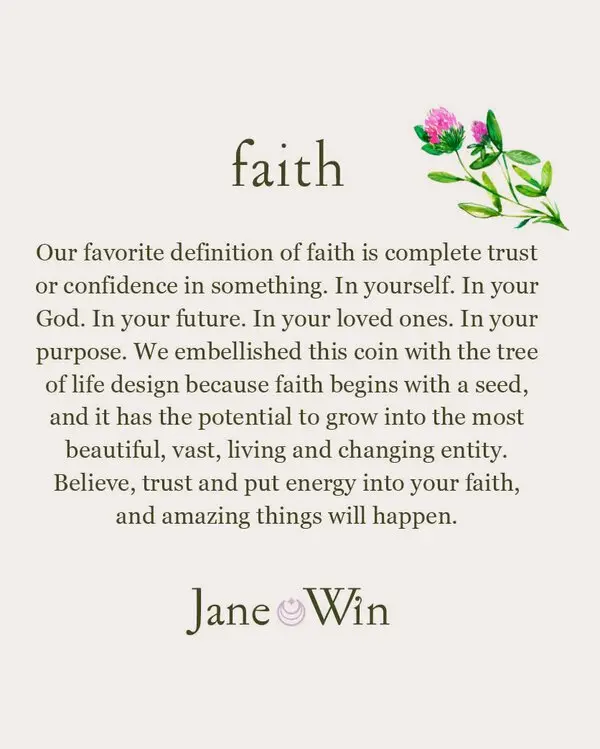 JANE WIN Faith Petite Coin Pendant Necklace