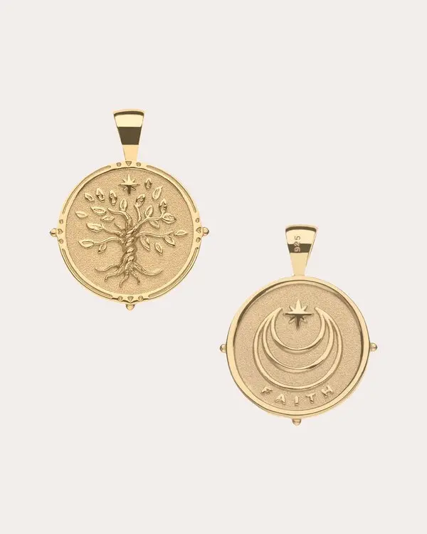 JANE WIN Faith Small Coin Pendant Necklace