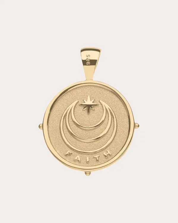JANE WIN Faith Small Coin Pendant Necklace