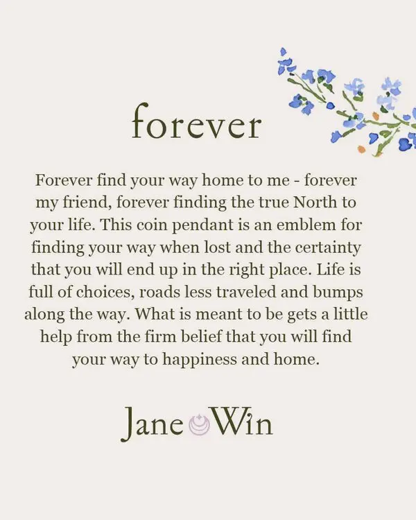 JANE WIN Forever Original Coin Pendant Necklace