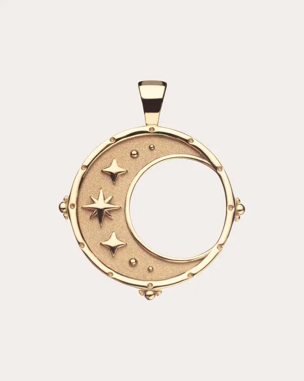 JANE WIN Forever Moon & Back Coin Pendant Necklace