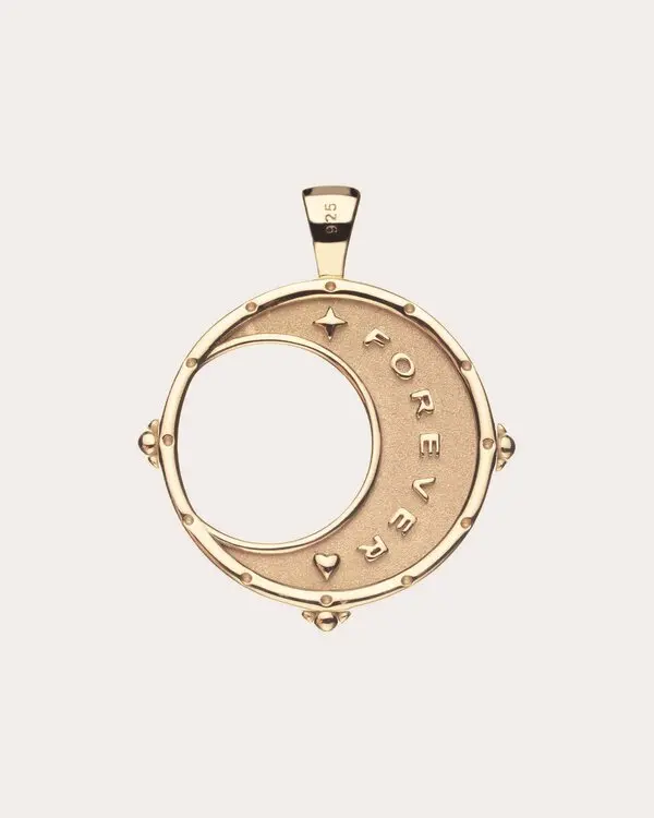 JANE WIN Forever Moon & Back Coin Pendant Necklace