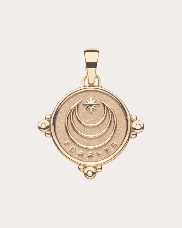 JANE WIN Topaz Forever Petite Coin Pendant Necklace