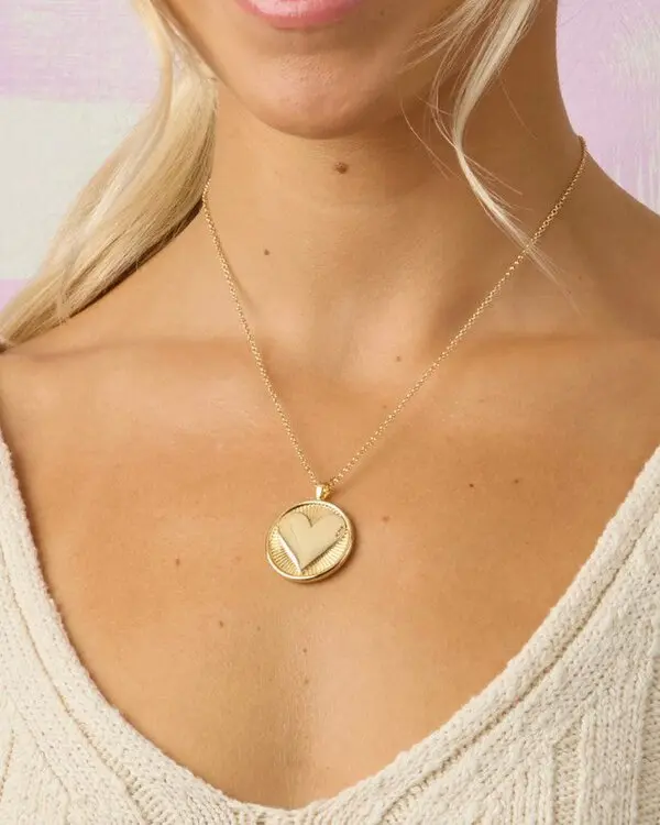 JANE WIN 14k -plated Sterling Silver Love Hearts Pendant Necklace