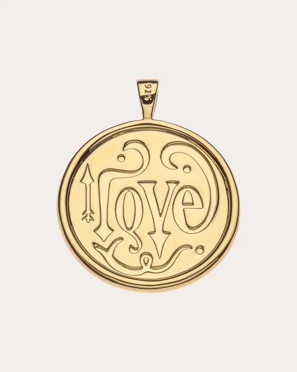 JANE WIN 14k -plated Sterling Silver Love Hearts Pendant Necklace
