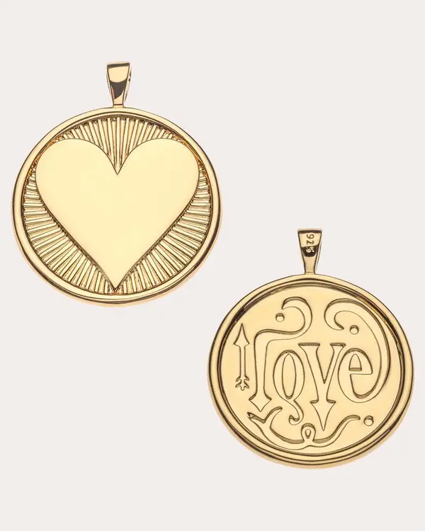 JANE WIN 14k -plated Sterling Silver Love Hearts Pendant Necklace