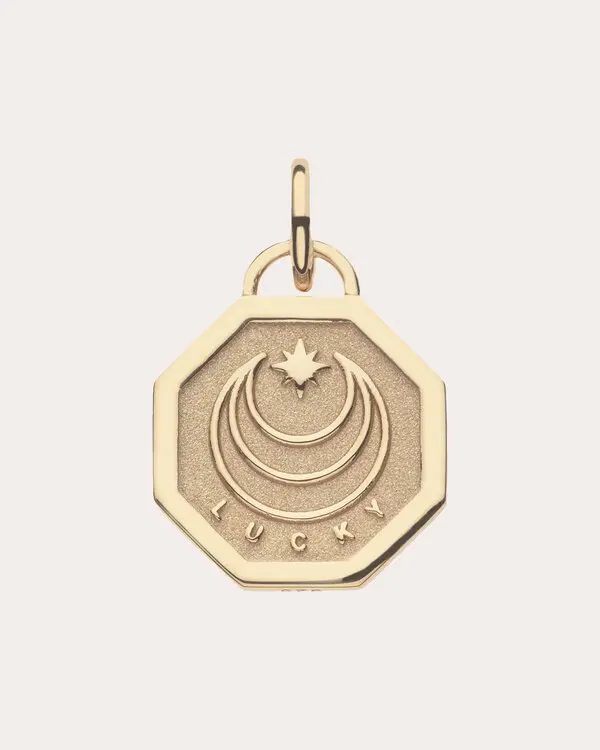 JANE WIN Peridot Lucky Petite Coin Pendant Necklace