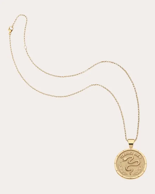 JANE WIN Protect Small Coin Pendant Necklace