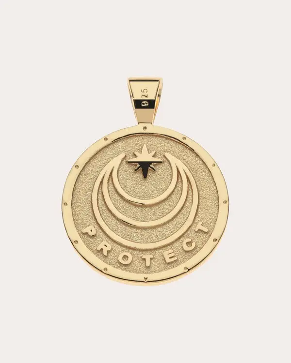JANE WIN Protect Small Coin Pendant Necklace