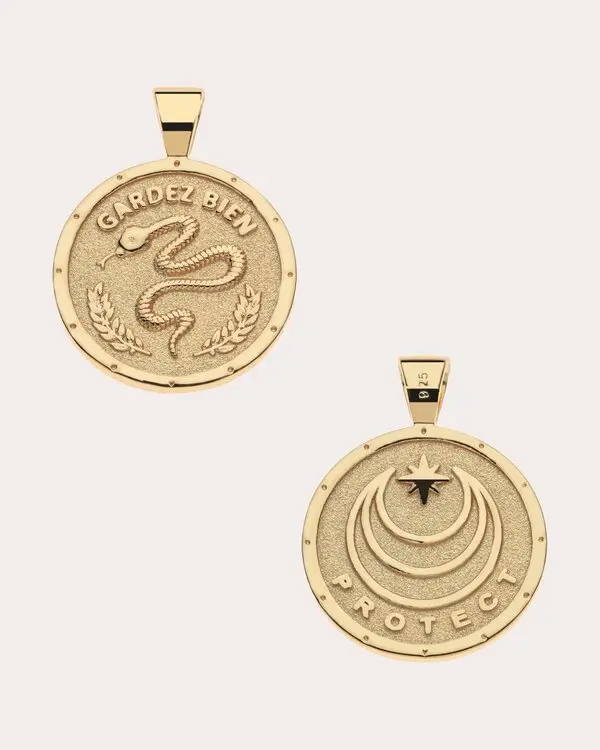 JANE WIN Protect Small Coin Pendant Necklace
