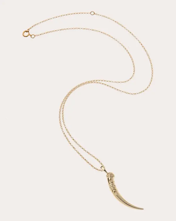 JANE WIN Protect Large Tusk Pendant Necklace
