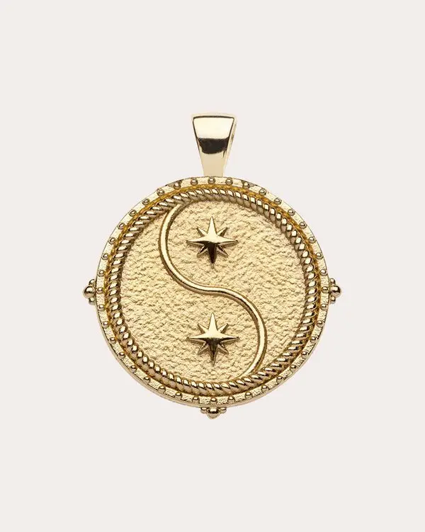 JANE WIN Gemini Small Zodiac Coin Pendant Necklace