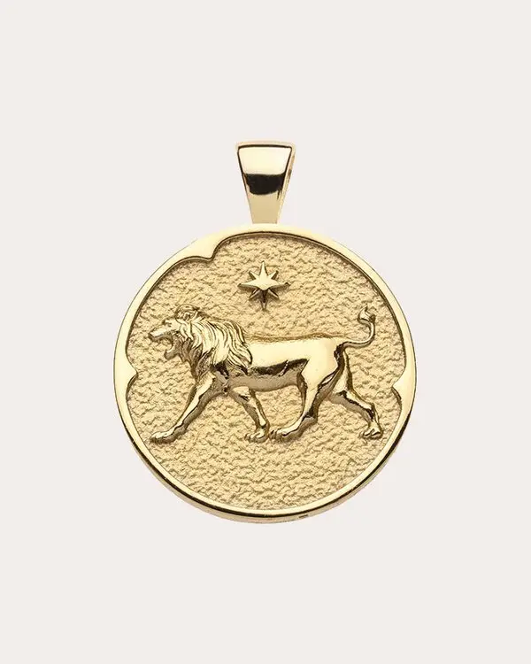 JANE WIN Leo Small Zodiac Coin Pendant Necklace