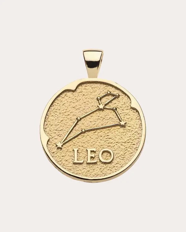 JANE WIN Leo Small Zodiac Coin Pendant Necklace