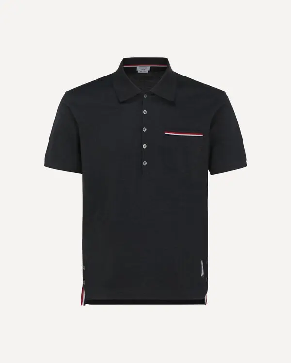 Thom Browne Short Sleeves Polo - Grey