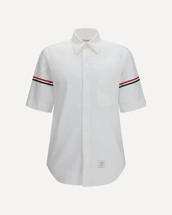 Thom Browne Short-sleeve Shirt With Contrast Stripes
