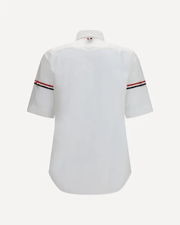 Thom Browne Short-sleeve Shirt With Contrast Stripes