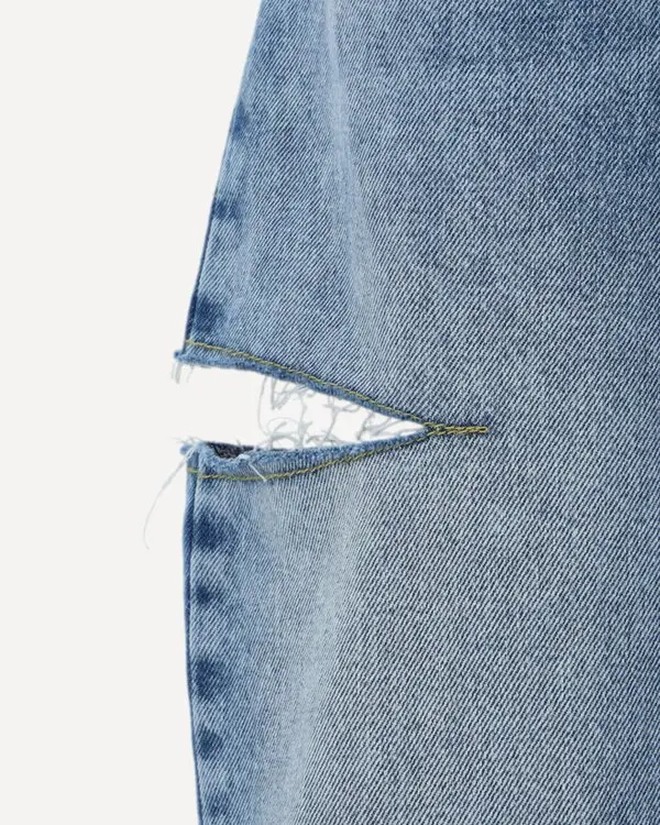 MAISON MARGIELA Cotton Jeans With Cut-out Detail - Blue