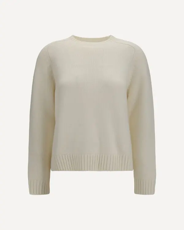 Loro Piana Parksville Cashmere Crewneck Sweater - Cream
