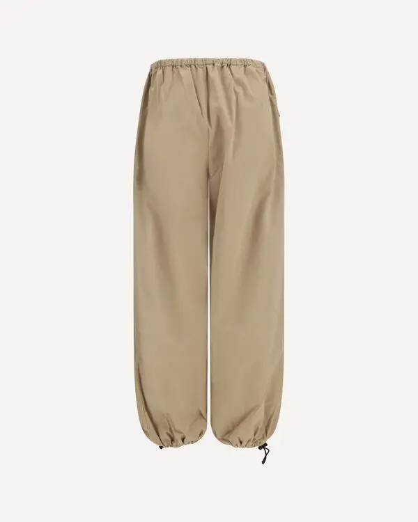 Miu Miu Elasticated Waist And Hem Cotton Gabardine Pants