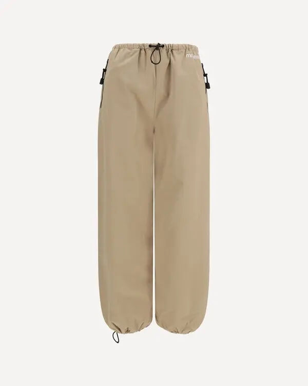 Miu Miu Elasticated Waist And Hem Cotton Gabardine Pants