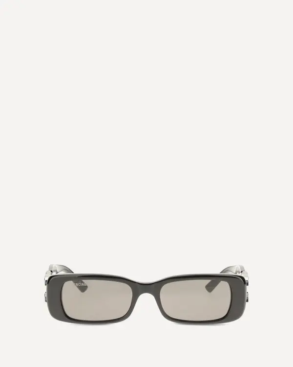 Balenciaga Dynasty Rectangle Sunglasses - Black