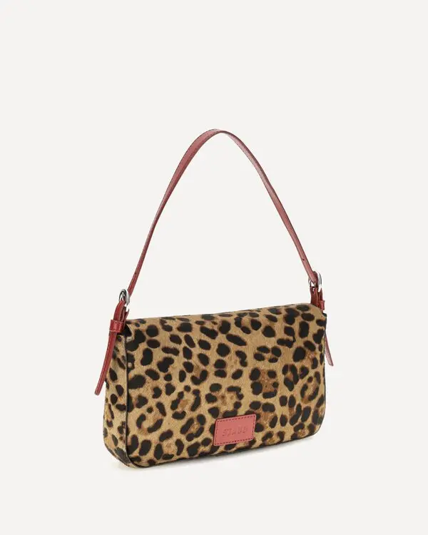 Staud Leopard Harlow Shoulder Bag