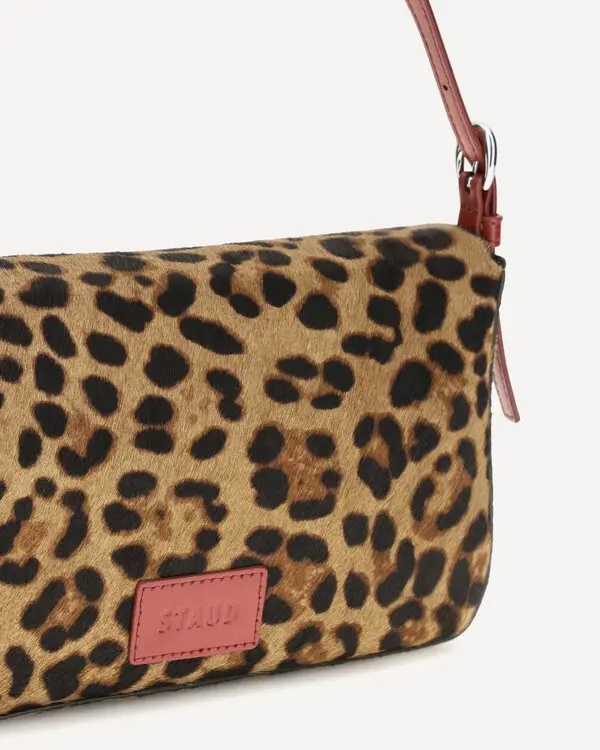 Staud Leopard Harlow Shoulder Bag