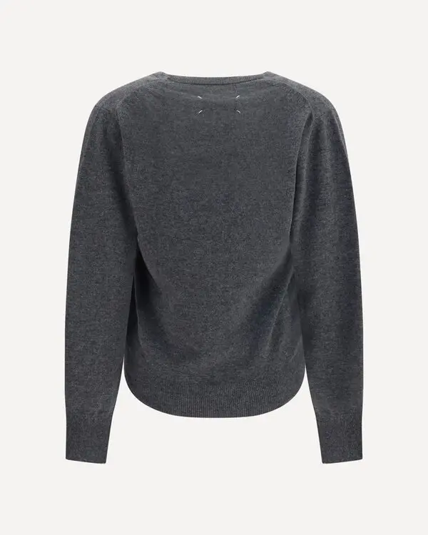 MAISON MARGIELA Wool Sweater With Gathered Neckline Feale