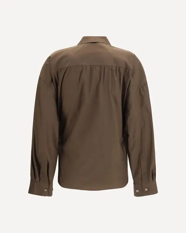 LEMAIRE Cotton Blend Shirt With Twisted Button Closure