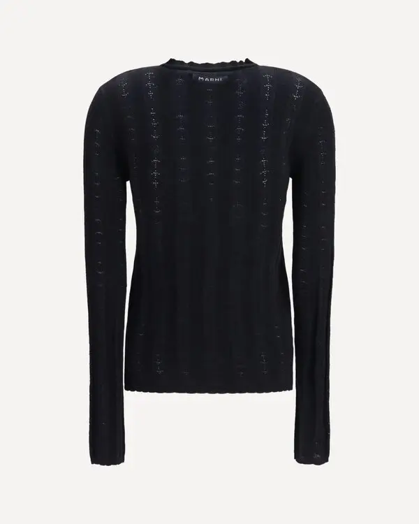 Marni Wool And Silk Cardigan With Bow