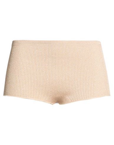 ROBERTO COLLINA Ribbed Knit Metallic Hot Pants - Beige