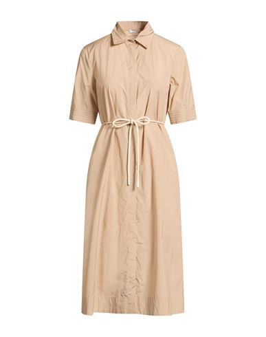 Peserico Midi Shirt Dress With Crystals - Sand