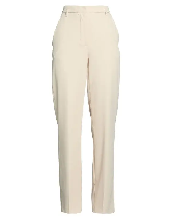KAOS Ivory Polyester Elastane Straight-leg Pants