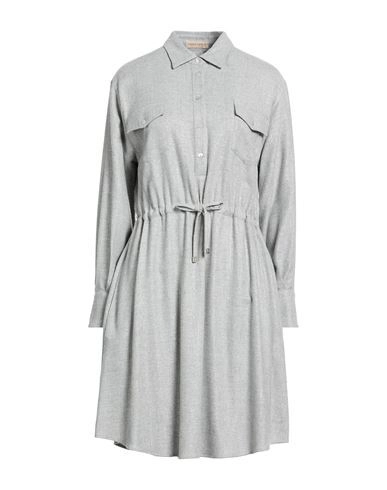 PUROTATTO Light Shirt Dress In Light Viscose, Wool, Polyester, And Polyamide - Grey
