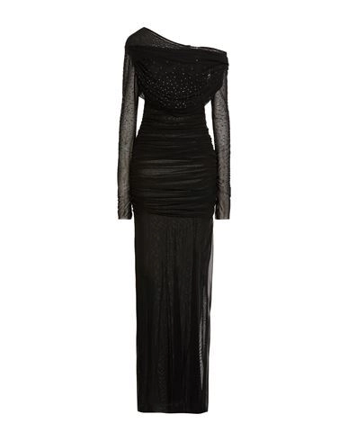 Amen Tulle Maxi Dress With Crystal Embellishments - Black