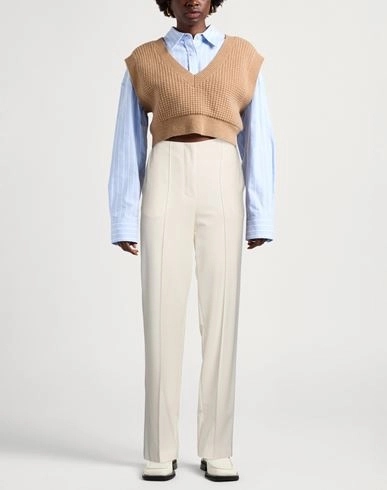 SEMICOUTURE Pants Ivory Size Polyester, Virgin Wool, Elastane