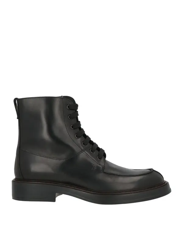 TOD'S Leather Ankle Boots With Kitten Heel