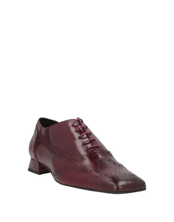 ZINDA Leather Oxford Shoes With Lace-up Detailing