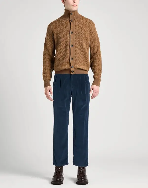 Incotex Corduroy Cotton Elastane Trousers - Navy
