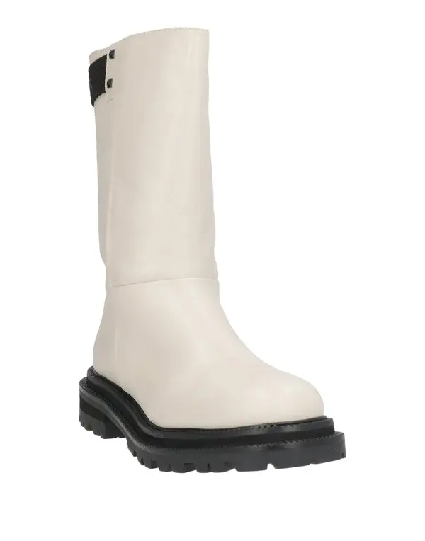 CAFÈNOIR Leather Ankle Boots With Zipper Fastening