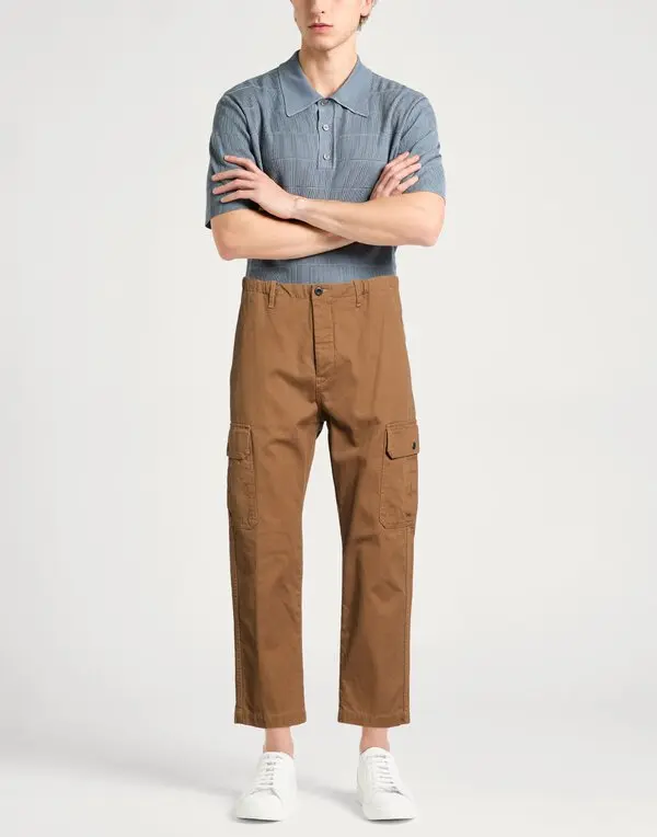 Incotex Pants Camel Size Cotton, Wool