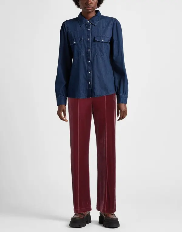 Patrizia Pepe Velvet Wide-leg Pants